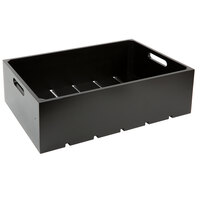 Tablecraft CRATE114B Full Size, 4" Deep Gastronorm Black Wood Serving ...