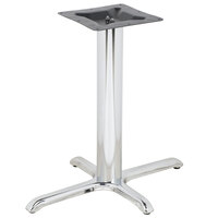 BFM Seating STB-2430CBP 24" x 30" Sand Black Stamped Steel Counter Height Cross Table Base, 3 ...