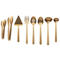 American Metalcraft 5-Piece Hammered Gold Vintage Serving Utensils Set