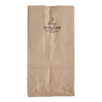 Duro 25 lb. Shorty Brown Paper Bag - 500/Bundle