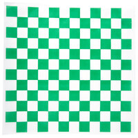 Choice 15" x 15" Green Check Deli Sandwich Wrap Paper - 1000/Pack