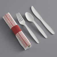 Hoffmaster 066033 15" x 17" White Quickset Linen-Like Dinner Napkin ...