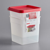 Cambro CamSquares® 6 and 8 Qt. Translucent Square Polypropylene Food Storage Container Seal Lid
