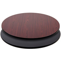 Round Table Top - Reversible Cherry / Black, 24" Laminate