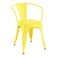Lancaster Table & Seating Alloy Series Yellow Outdoor Backless Counter ...