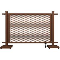 SelectSpace 62" x 10" x 34" Brown Circle Pattern Gate with Straight ...