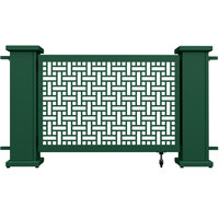 SelectSpace 5' Forest Green Square Weave Pattern Partition Panel