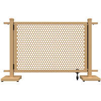 SelectSpace 62" x 10" x 34" Sand Square Weave Pattern Gate with ...