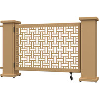 SelectSpace 62" x 10" x 34" Sand Square Weave Pattern Gate with ...