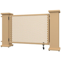 SelectSpace 62" x 10" x 34" Sand Square Weave Pattern Gate with ...