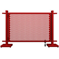 SelectSpace 62" x 10" x 34" Red Circle Pattern Gate with Straight and ...