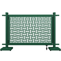 SelectSpace 5' Forest Green Square Weave Pattern Partition Panel