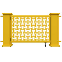 SelectSpace 62" x 10" x 34" Bright Yellow Square Weave Pattern Gate ...