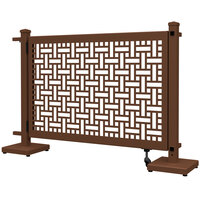 SelectSpace 62" x 10" x 34" Brown Circle Pattern Gate with Straight ...
