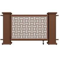 SelectSpace 62" x 10" x 34" Brown Circle Pattern Gate with Straight ...