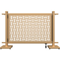 SelectSpace 62" x 10" x 34" Sand Square Weave Pattern Gate with ...
