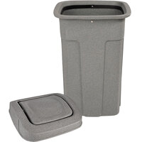Toter SSC35-00GST Slimline Graystone 35 Gallon Square Trash Can