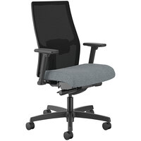HON Ignition 2.0 Black 4-Way Mesh / Vinyl Mid-Back Task Chair