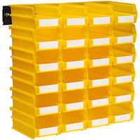Triton Products LocBin Wall Storage System with (6) 10 7/8" Yellow Bins ...