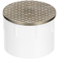 Zurn Elkay CO2450-PV2 PVC Cleanout with 5 3/16" Round Nickel Cover and ...