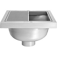 Zurn FS12-6-PV2 14" x 14" Polymer Floor Sink with 2" No-Hub Connection ...
