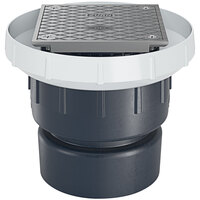 Zurn Elkay EZC-PV3-R6 EZ1 PVC Cleanout with 6" Round Nickel Bronze ...