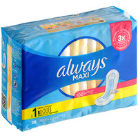 Always Maxi 32-Count Unscented Menstrual Pad with Wings - Size 2 Long ...
