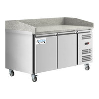 59" Granite Top 2 Door Refrigerated Pizza Prep Table