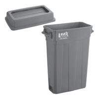 Lavex Janitorial Pro Series 23 Gallon Gray Slim Rectangular Trash Can