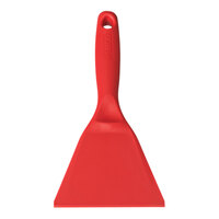 Vikan 4" Stainless Steel Handle-Mounted Scraper with Red Handle 40114