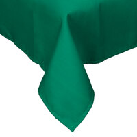 Intedge 72" x 120" Rectangular White Hemmed 65/35 Poly/Cotton ...