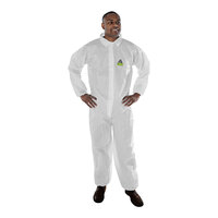 Disposable Coveralls with Hood - 2XL, White