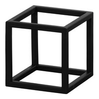 Cal-Mil Onyx 12" x 12" x 9" Black Metal Cube Display Stand