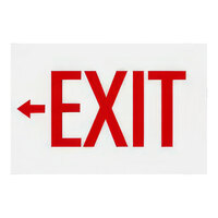 Lavex 10" x 7" White Non-Reflective Adhesive Vinyl "Exit" Safety Label ...