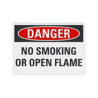 Lavex 10" x 7" Non-Reflective Adhesive Vinyl "Danger / No Smoking Or ...