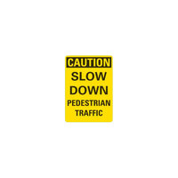 Lavex 10" x 7" Non-Reflective Aluminum "Caution / Slow Down ...