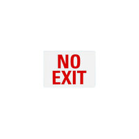 Lavex 10" x 7" Non-Reflective Aluminum "No Exit" Safety Sign