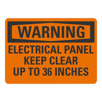 14" x 10" Non-Reflective Aluminum "Warning / Electrical Panel / Keep ...