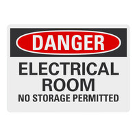14" x 10" Engineer-Grade Reflective Adhesive Vinyl "Danger / Electrical ...