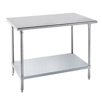 Eagle Group T2484SEB 24" x 84" Stainless Steel Deluxe Work Table with ...
