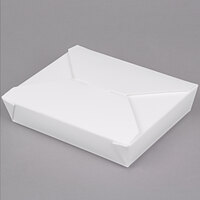 Fold-Pak 02BPWHITEM Bio-Pak 8" x 6" x 2" White Microwavable Paper #2 ...
