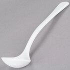 Tablecraft CW9000 1 oz. White Cast Aluminum Long Ladle