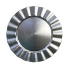 Charge It by Jay 13" Round Gold Ruffled Rim Plastic Charger Plate - 12/Pack