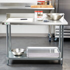 Stainless Steel Work Tables: Prep Tables with Undershelves