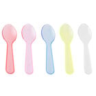 Choice 3" Neon Plastic Taster Spoon with Assorted Colors - 3000/Case