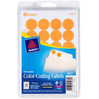 Avery® 5465 3/4" Orange Round Removable Write-On / Printable Labels ...