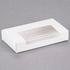 6" x 3 1/4" x 1 1/8" 1-Piece 5 oz. White Candy Box with Triangular ...