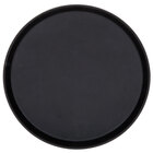 Cambro 1400TL110 Treadlite™ 14" Round Black Non-Skid Fiberglass Serving ...