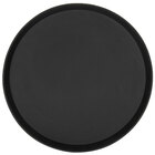 Cambro 1600TL110 Treadlite™ 16" Round Black Non-Skid Fiberglass Serving ...