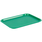 Choice 12" x 16" Forest Green Plastic Fast Food Tray